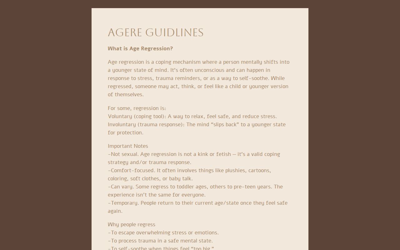Agere Guidlines